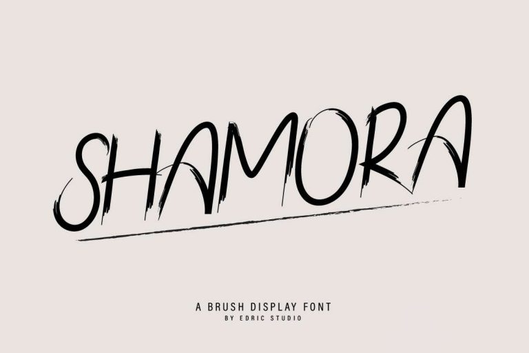Shamora Brush Font by EdricStudio