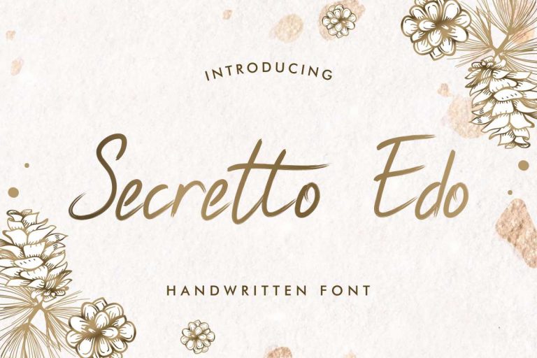 Secretto Edo Handwritten Font by EdricStudio