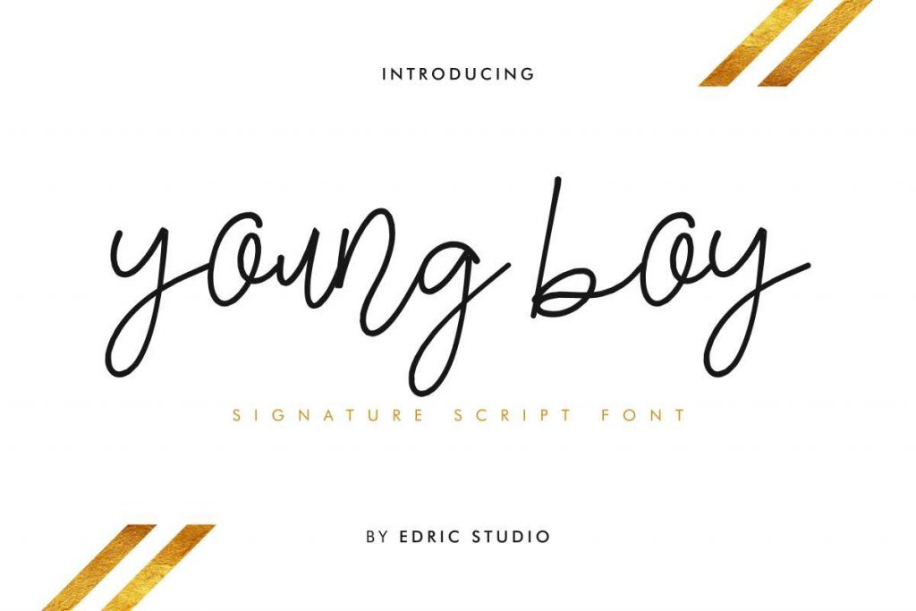 Young Boy Signature Font by EdricStudio