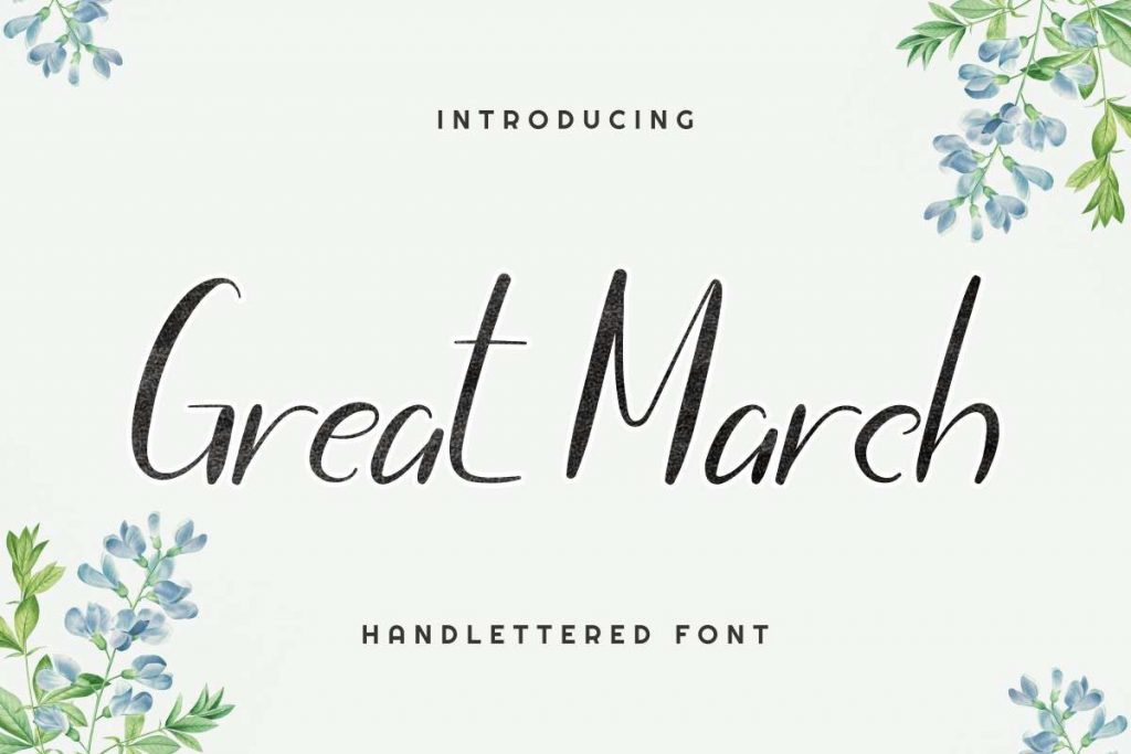 Great March Calligraphy Font by EdricStudio